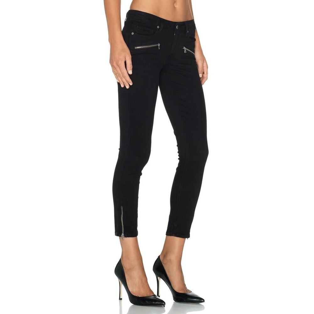 Paige Jane Zip Crop Skinny Jean In Black Shadow Overd… - Gem